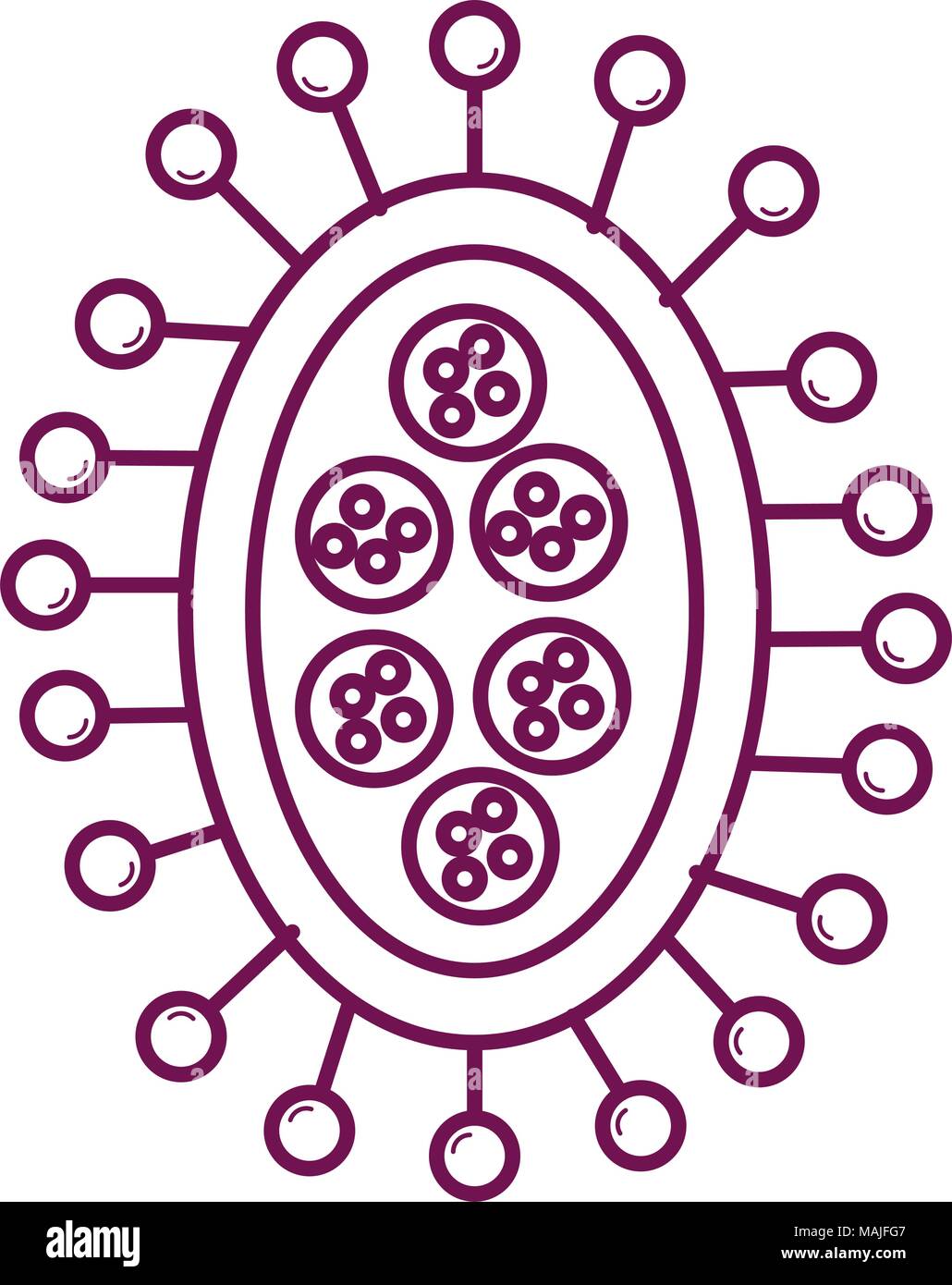 unicellular bacteria laboratory icon vector illustration design Stock ...