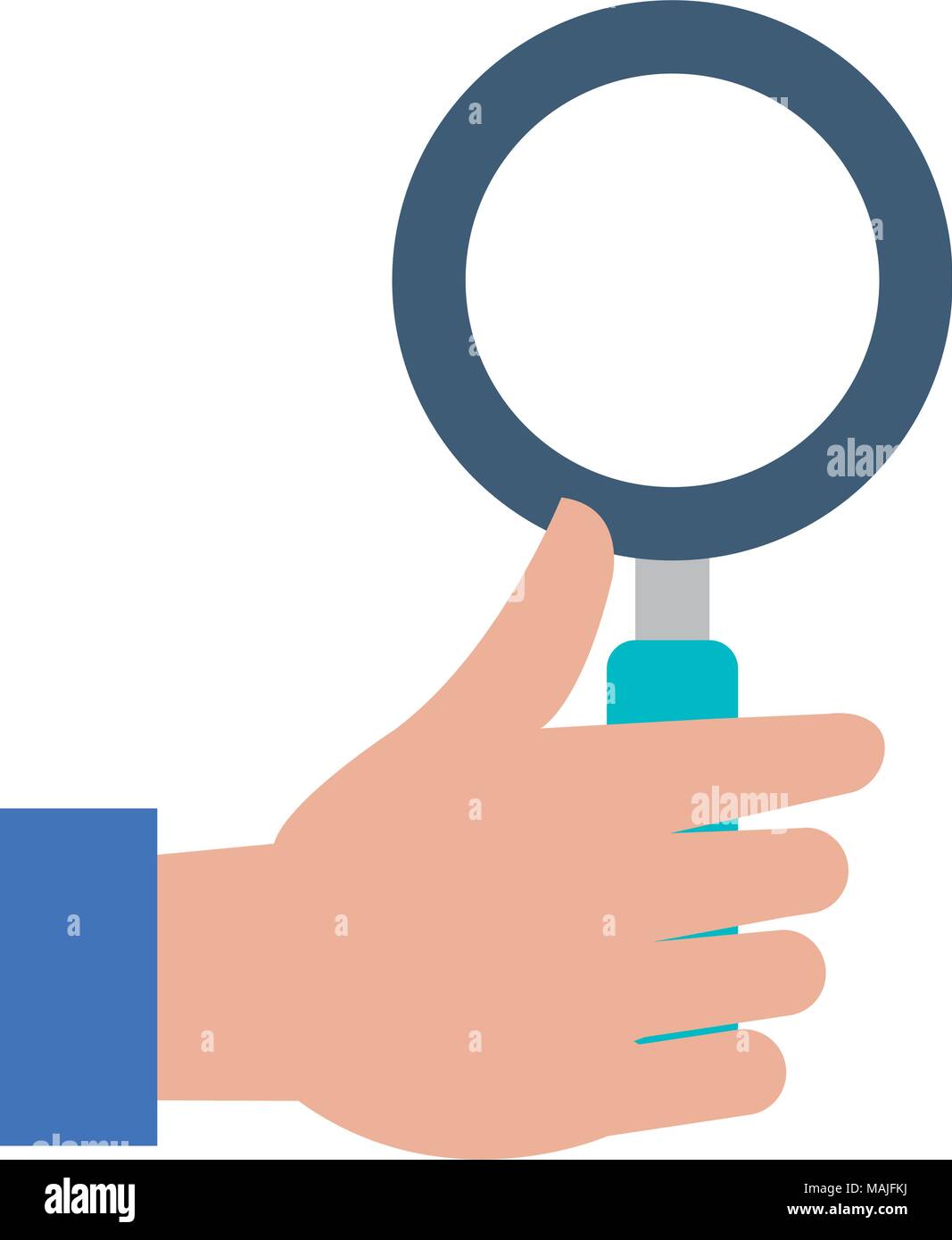 hand with magnifying glass icon vector illustration design Stock Vector ...