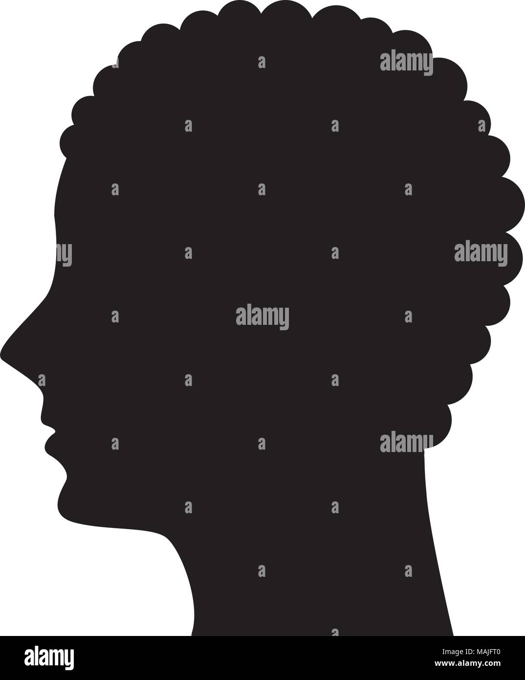 male head profile silhouette vector illustration design Stock Vector ...