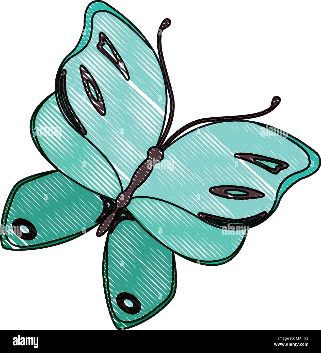 beautiful butterfly flying icon vector illustration design Stock Vector ...