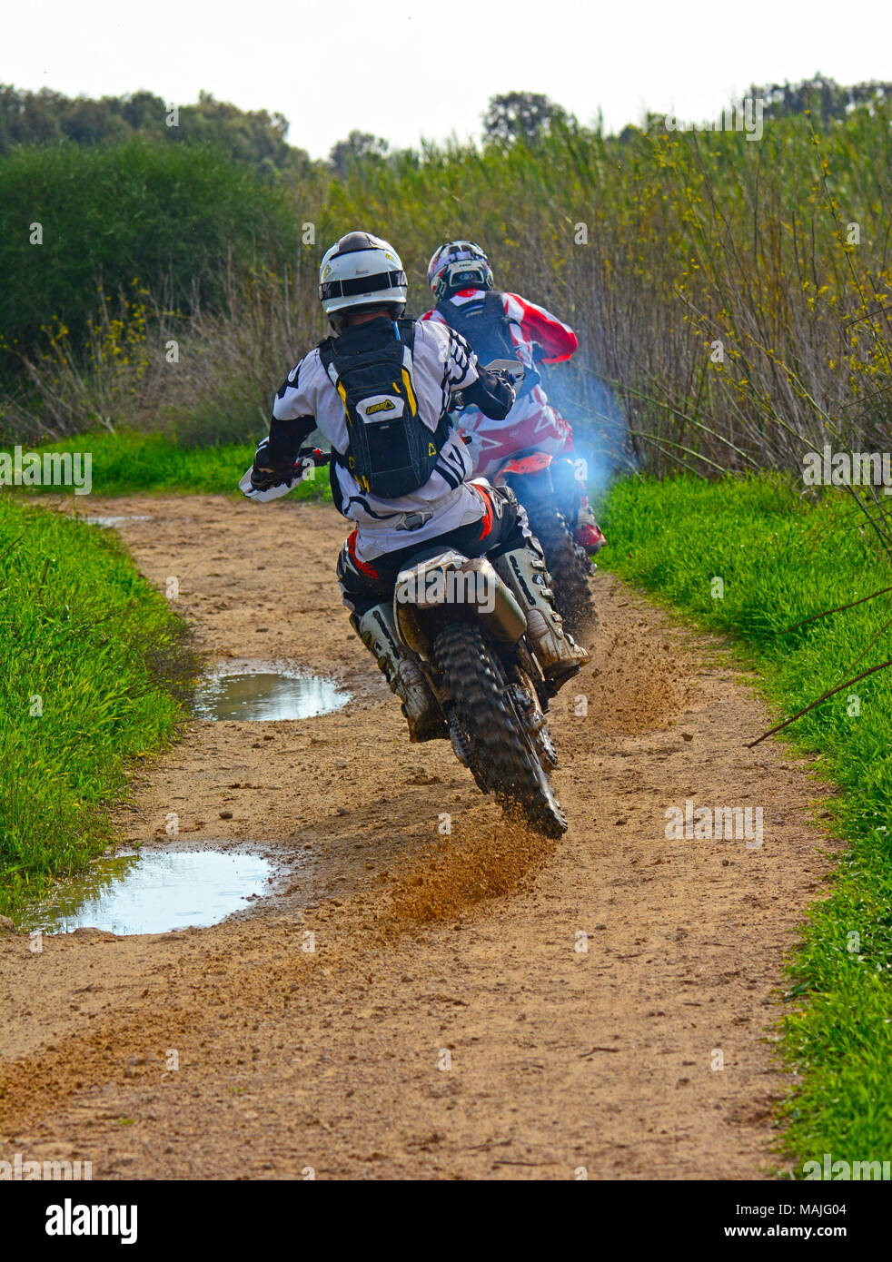 off road bikers Stock Photo - Alamy