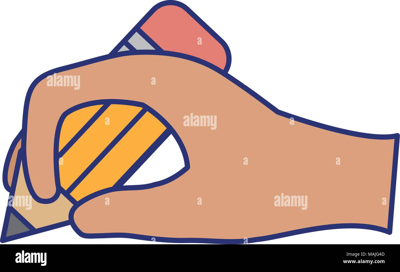 hand writing with pencil vector illustration design Stock Vector Image ...