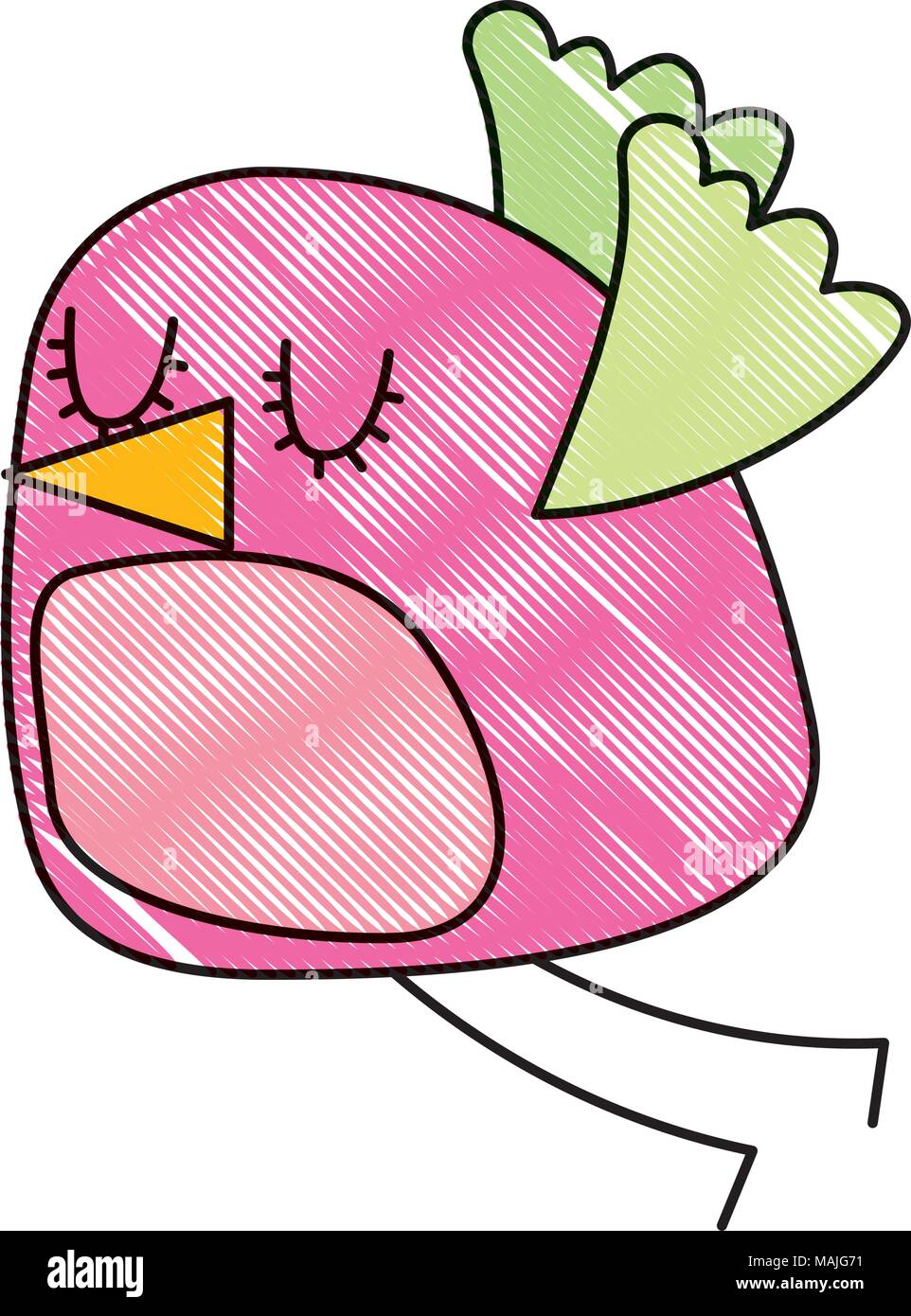 cute bird flying with beautiful plumage vector illustration design ...