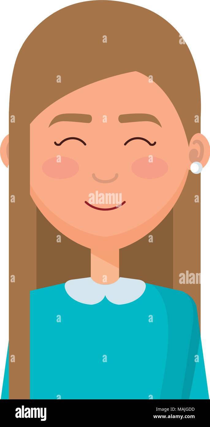 beautiful woman avatar character vector illustration design Stock ...