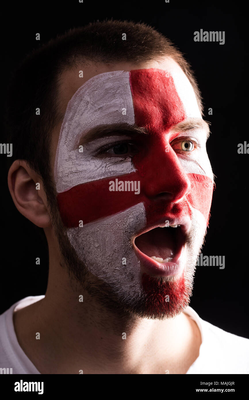 England Football Fan Face Paint High Resolution Stock Photography and ...