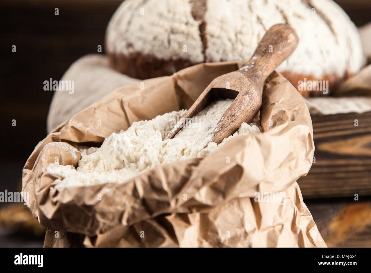 Bag of flour Stock Photo - Alamy