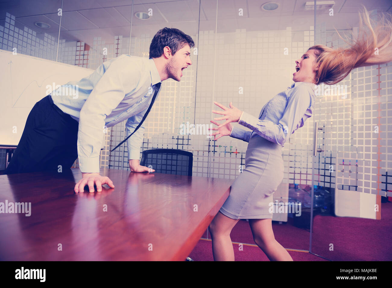 Woman office rage leader hi-res stock photography and images - Alamy