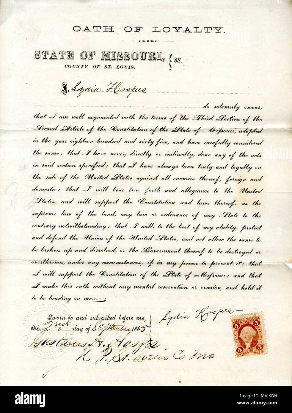 Swears oath of allegiance to the Government of the United States and ...