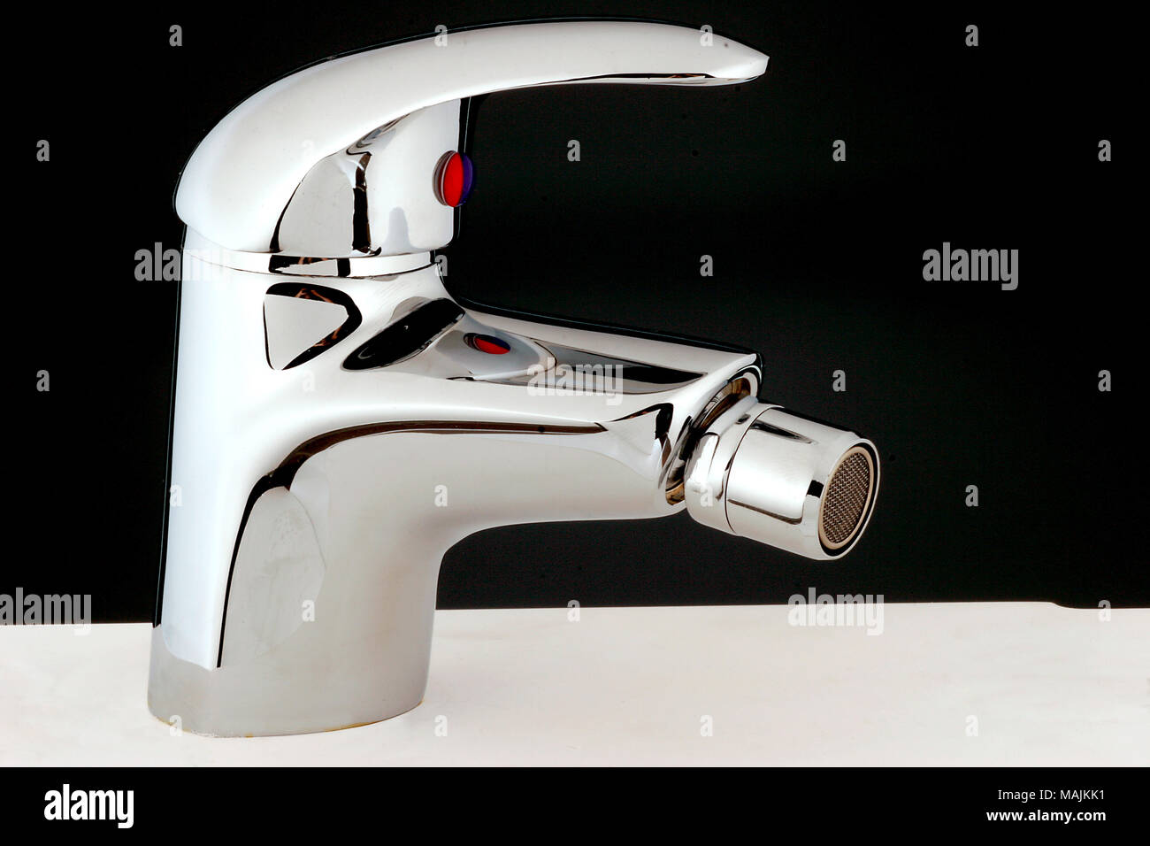 Closeup of water-supply faucet mixer for water Stock Photo - Alamy