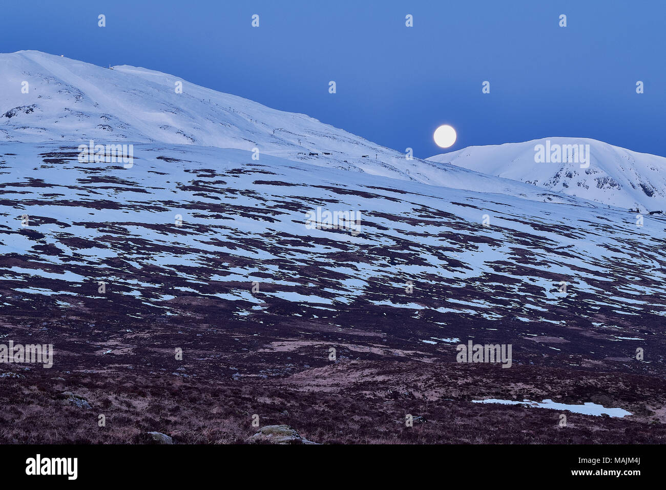 Scotland Moon in the mountains Stock Photo - Alamy