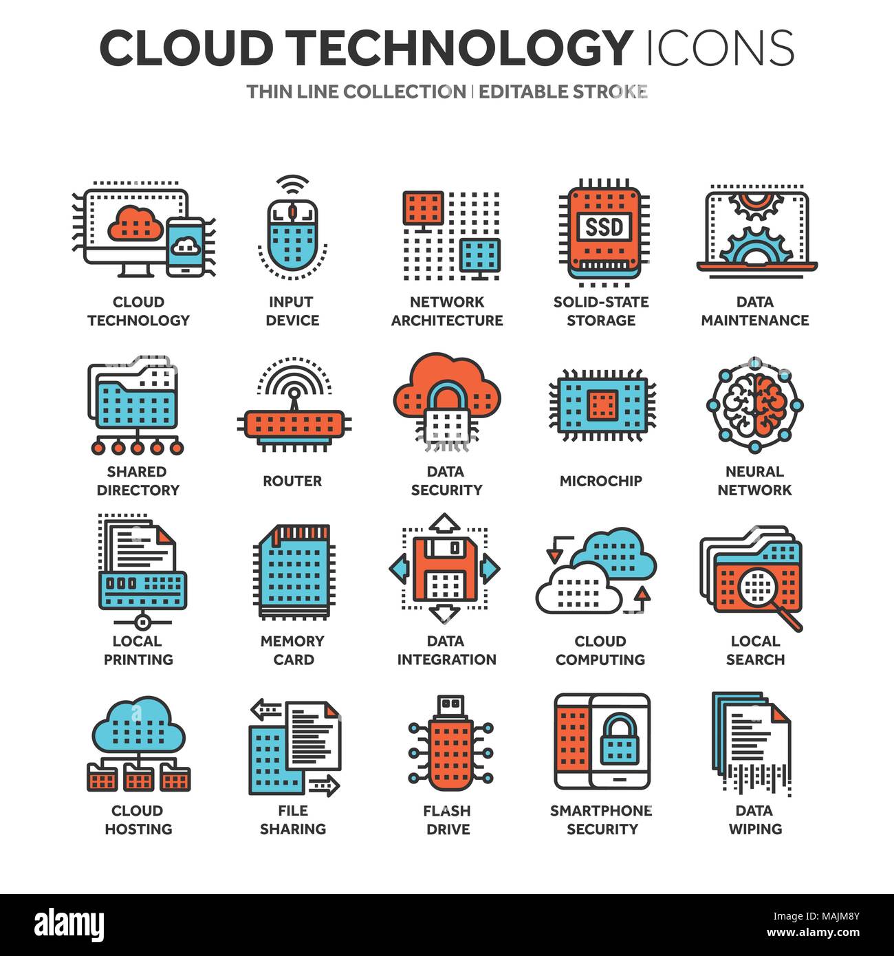 Cloud computing. Internet technology. Online services. Data, information security. Connection ...