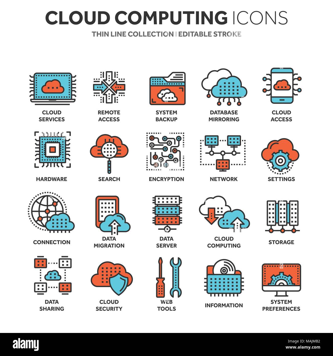 Cloud computing. Internet technology. Online services. Data, information security. Connection ...