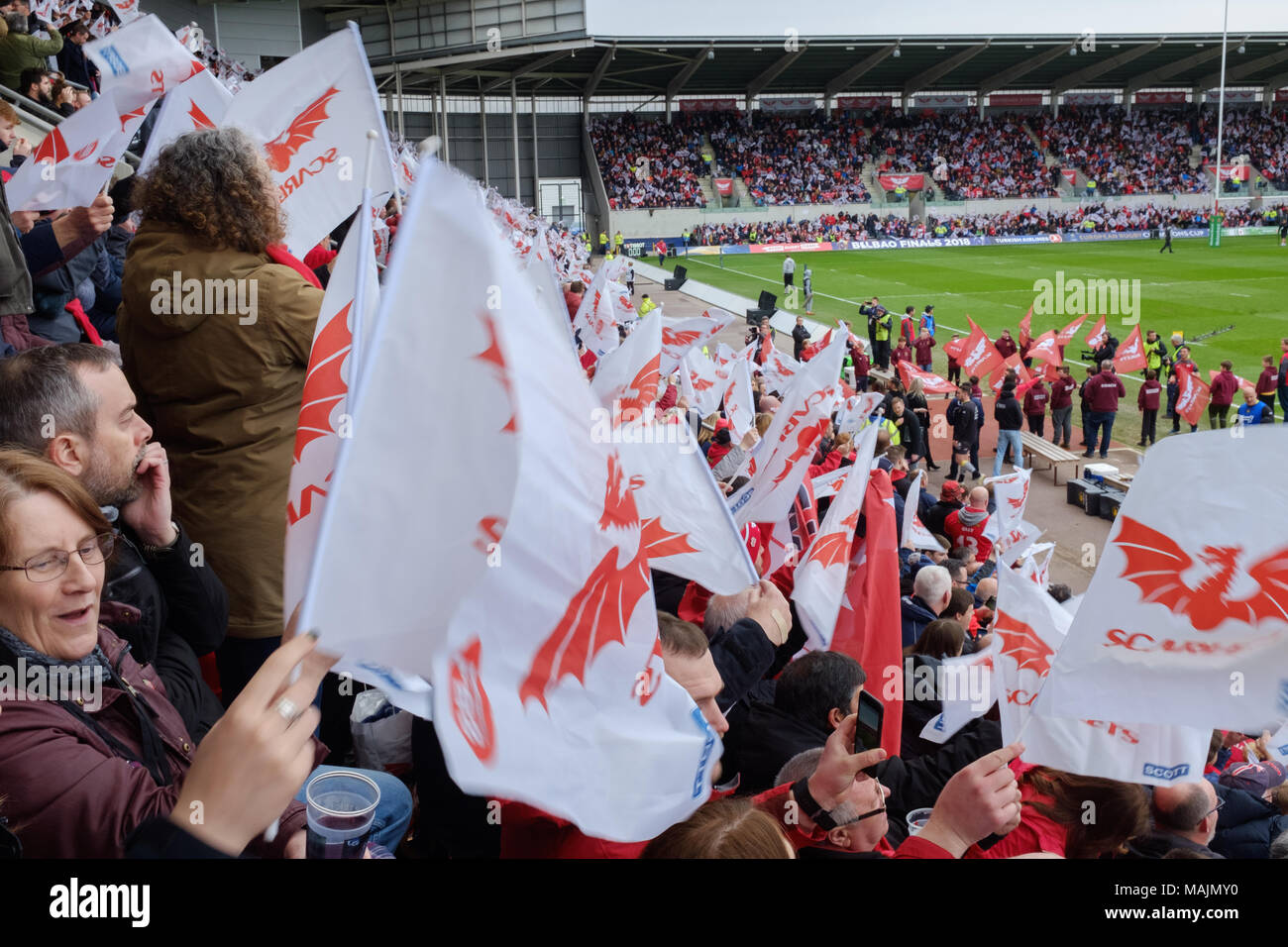 Parc y Scarlets, European Cup Quarter Final vs La Rochelle March 2018 ...