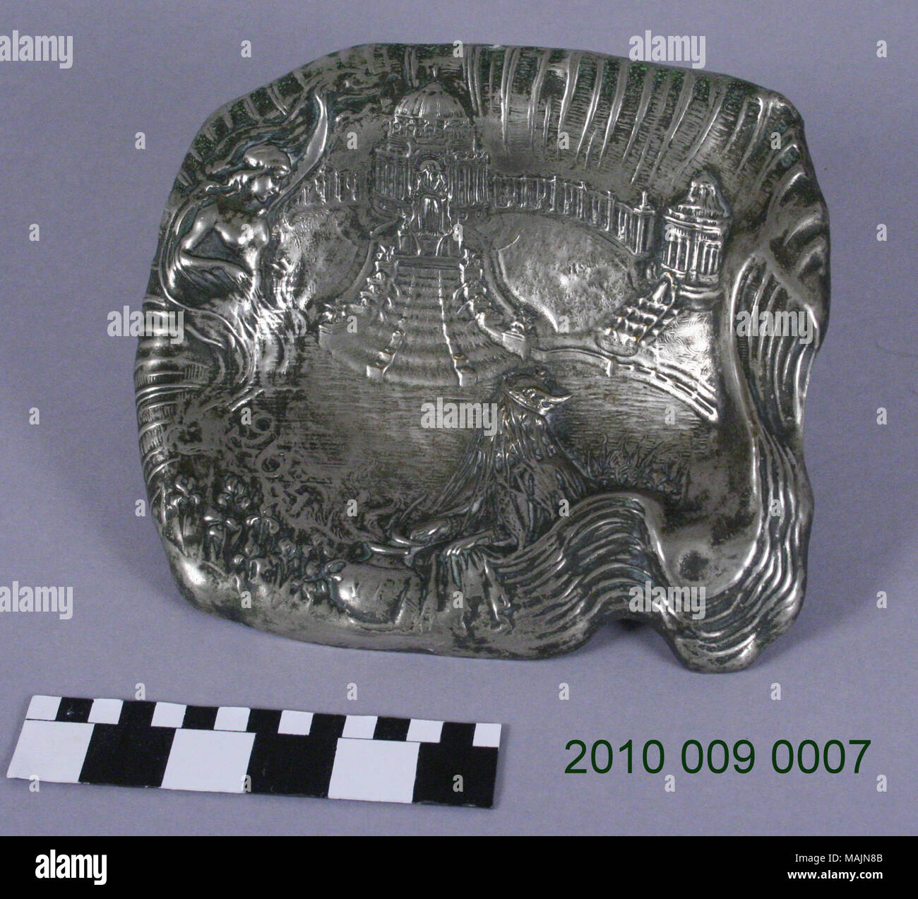 Veiled Prophet metal World's Fair tray with image of prophet, building ...