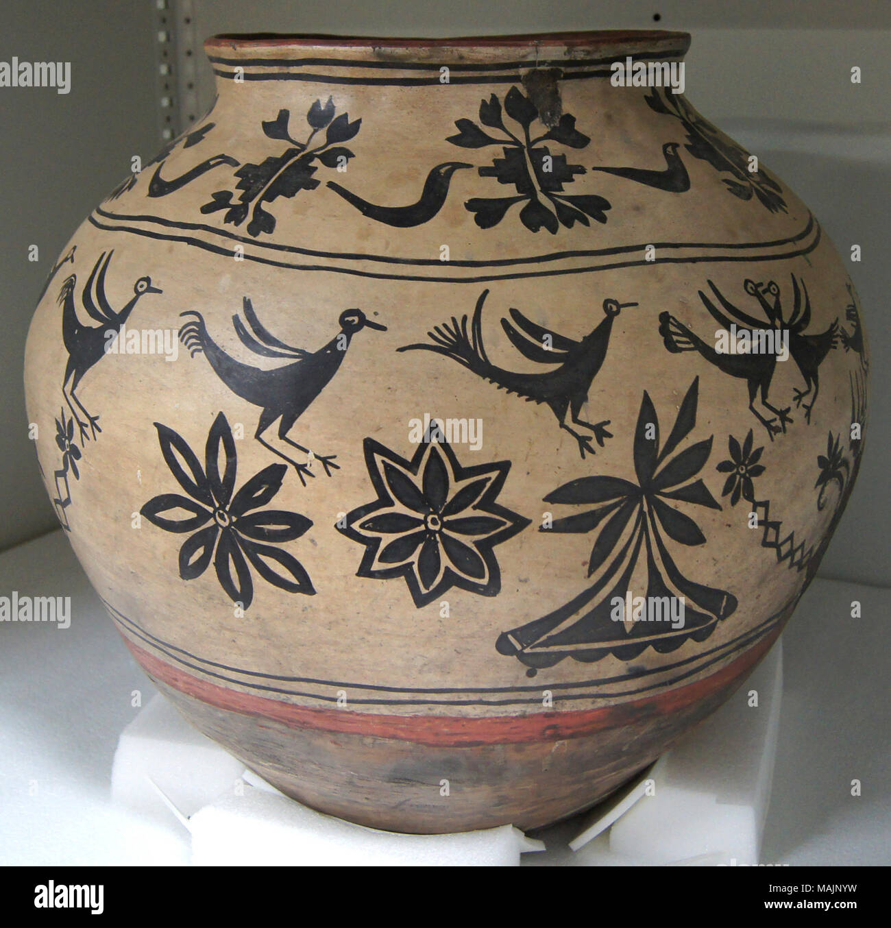 Native American Ceramic Pot with black bird designs. Title: Native ...
