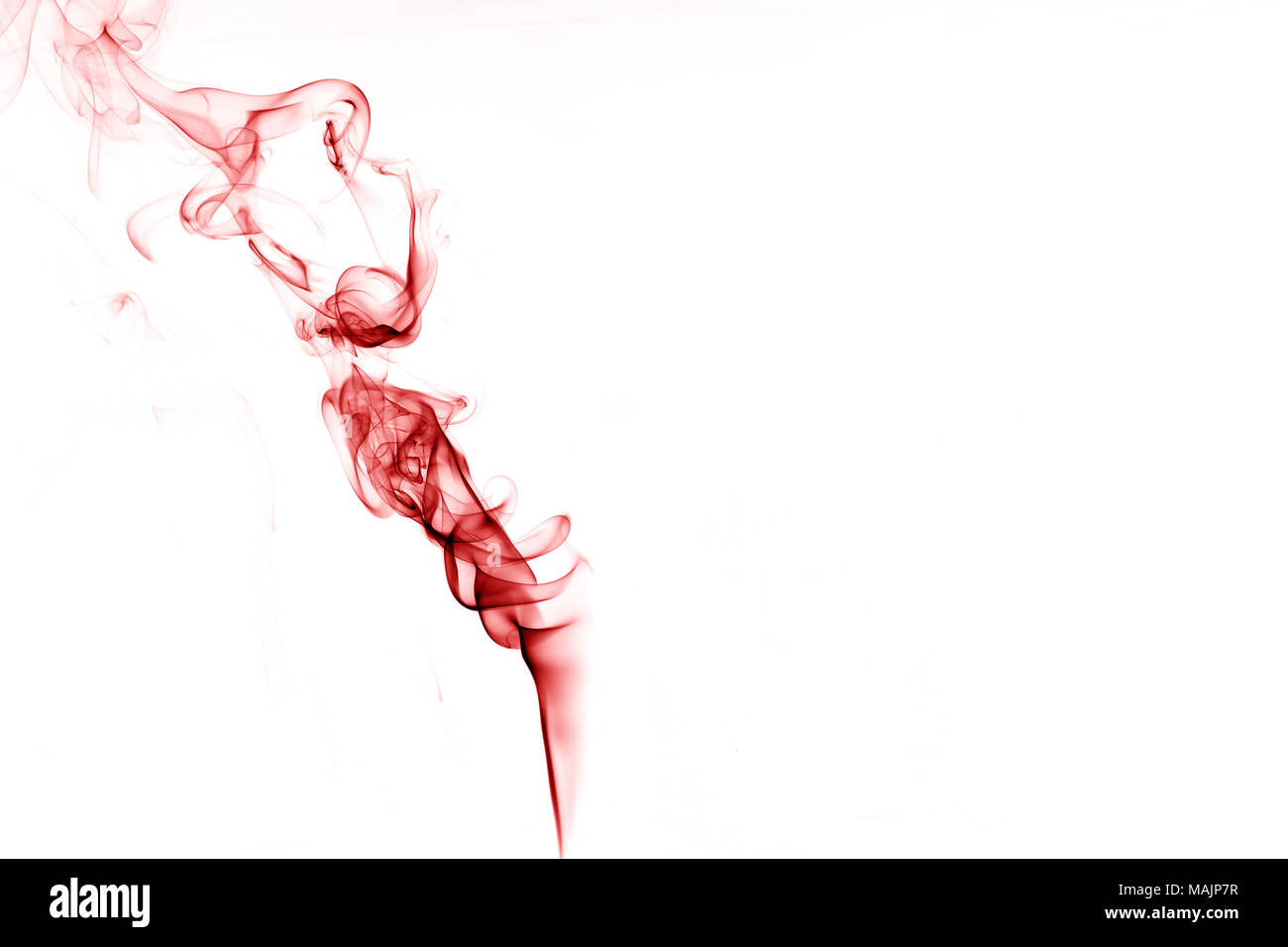 red smoke on a white background,Abstract red smoke swirls over white ...