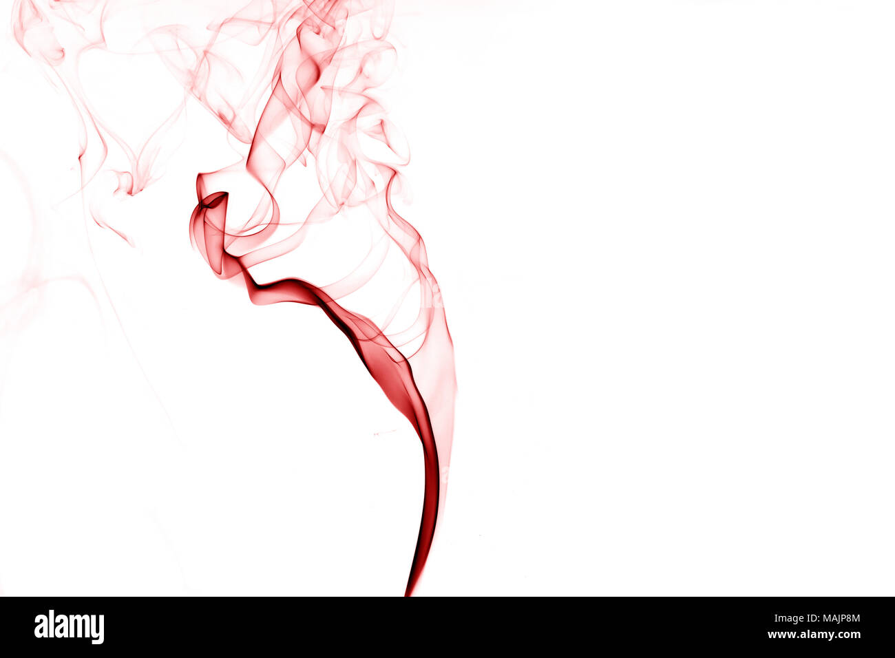 red smoke on a white background,Abstract red smoke swirls over white ...