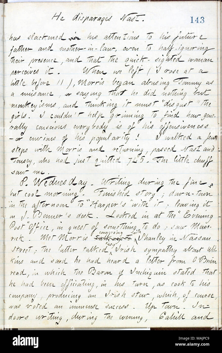 Mentions Morris's disgust with Thomas Nast. Title: Thomas Butler Gunn ...