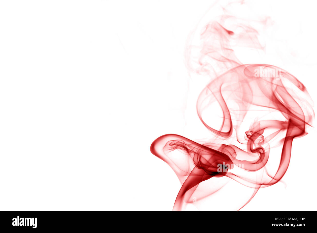 red smoke on a white background,Abstract red smoke swirls over white ...