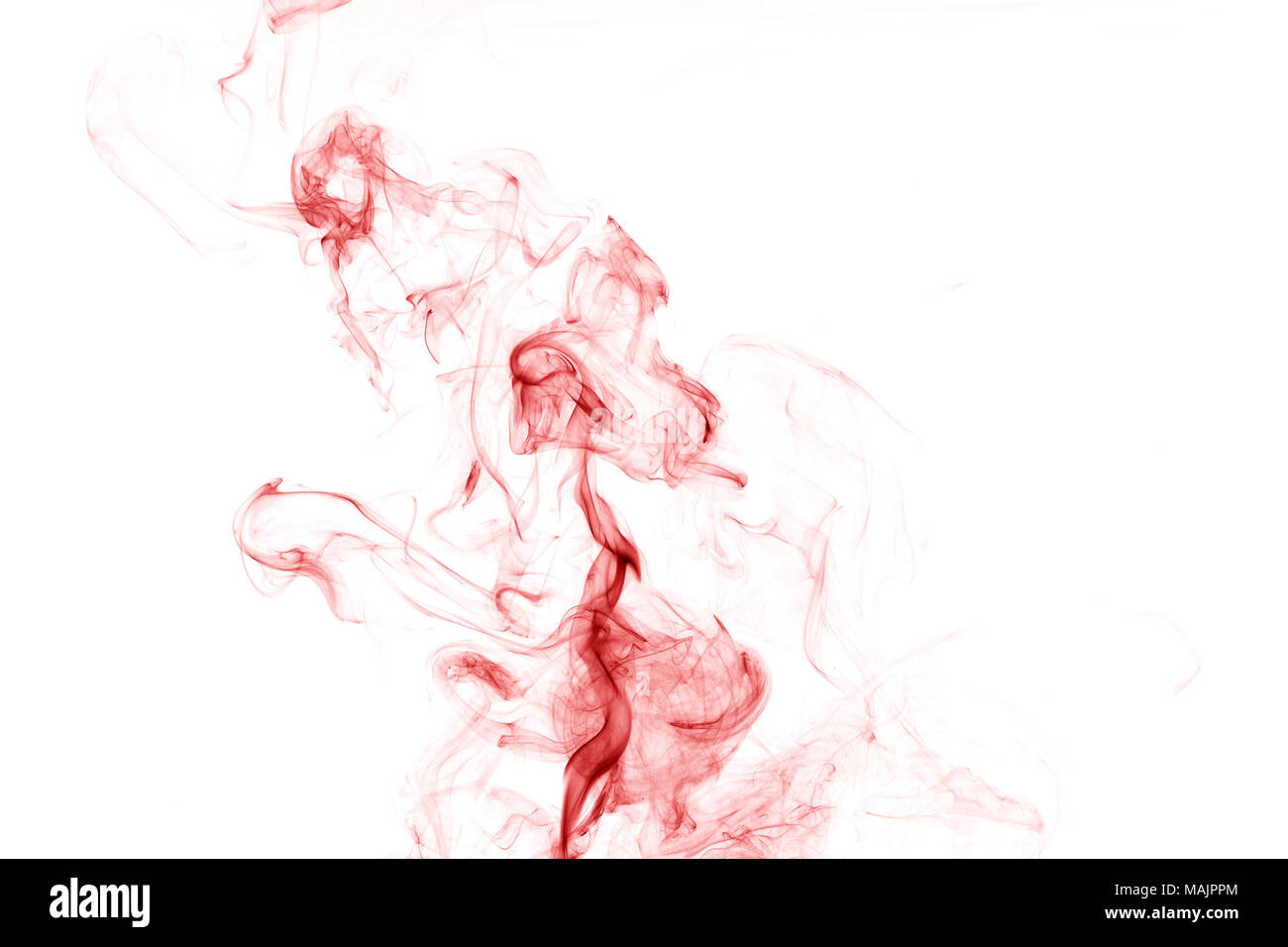 red smoke on a white background,Abstract red smoke swirls over white ...