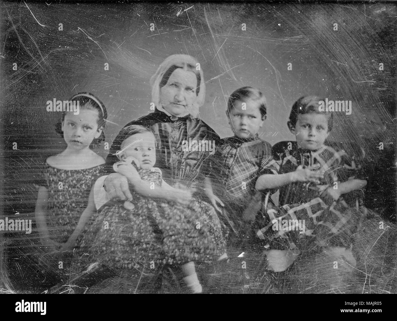 Portrait of Eliza Westhoff, Mrs. Ernst Carl Angelrodt, and children ...