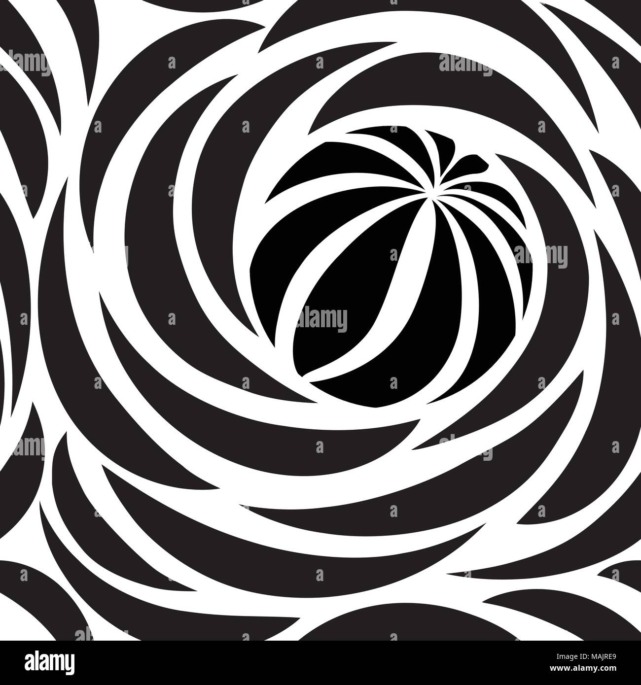 Abstract circular seamless pattern with circles. Swirl line wallpaper ...