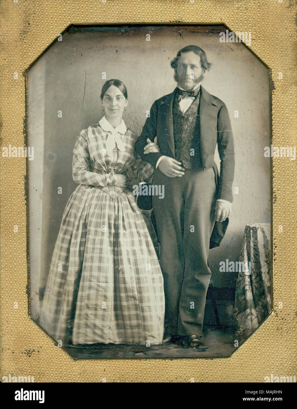Couple portrait daguerreotype circa 1850s hi-res stock photography and ...