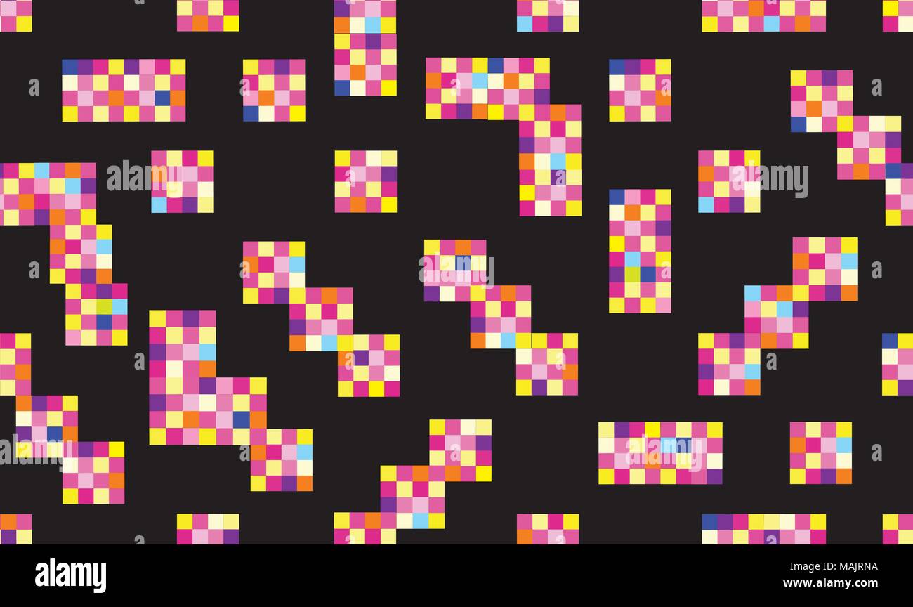 Abstract geometric seamless pattern. Stylish dotted pixel background in ...