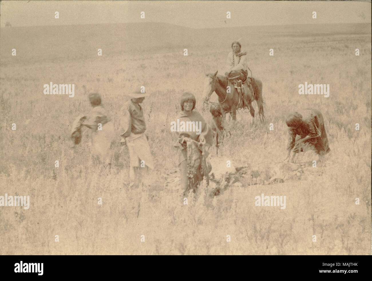 Title: Comanches at beef game. . between circa 1890 and circa 1895 ...