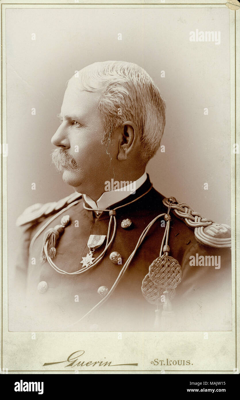 Bust portrait of Albert E. Woodson in uniform and turned to the left so ...