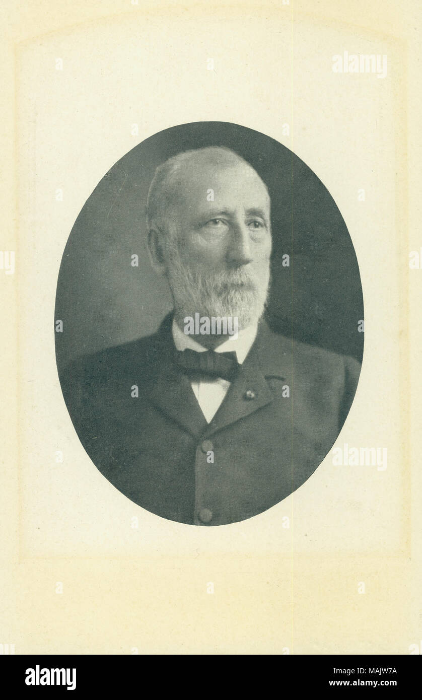 Bust portrait of Henry M. Pollard wearing a suit and bow tie, with his ...