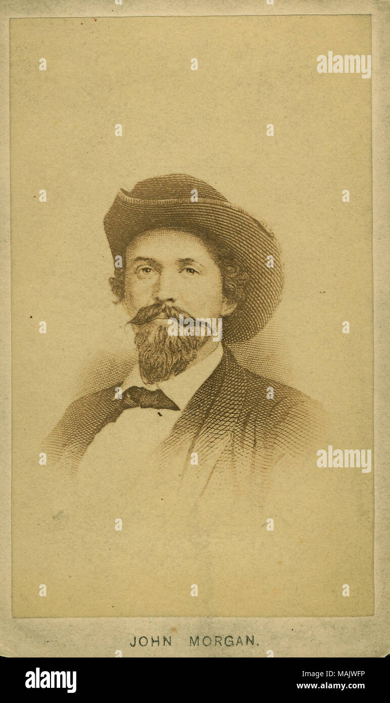 Bust portrait of a man in civilian clothing. 'JOHN MORGAN.' (printed ...
