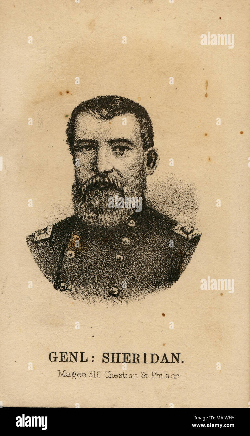 Bust portrait of a man in uniform. 'GENL: SHERIDAN.' (printed below ...