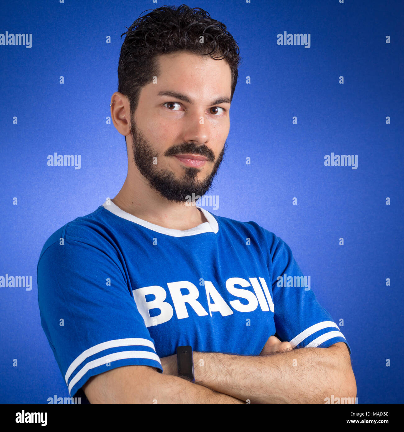 Brazil national team jersey hi-res stock photography and images - Alamy
