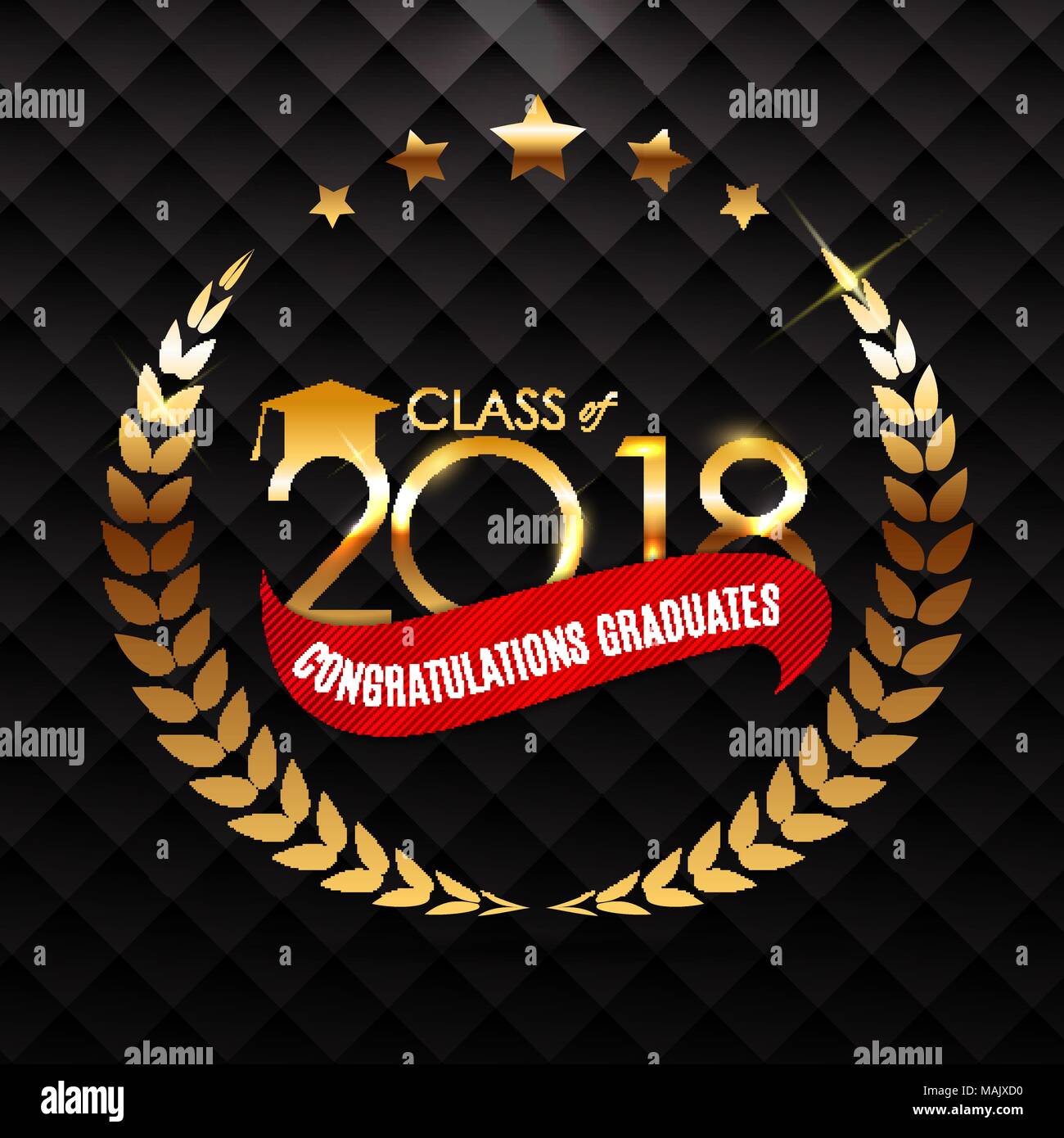 Congratulations on Graduation 2018 Class Background Vector Illustration ...