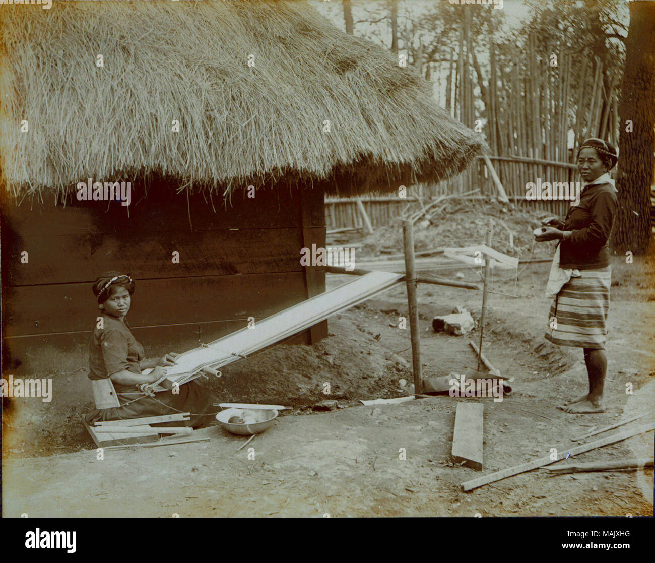 Title: 'Igorrote women weaving.' Philippine Reservation, Department of ...