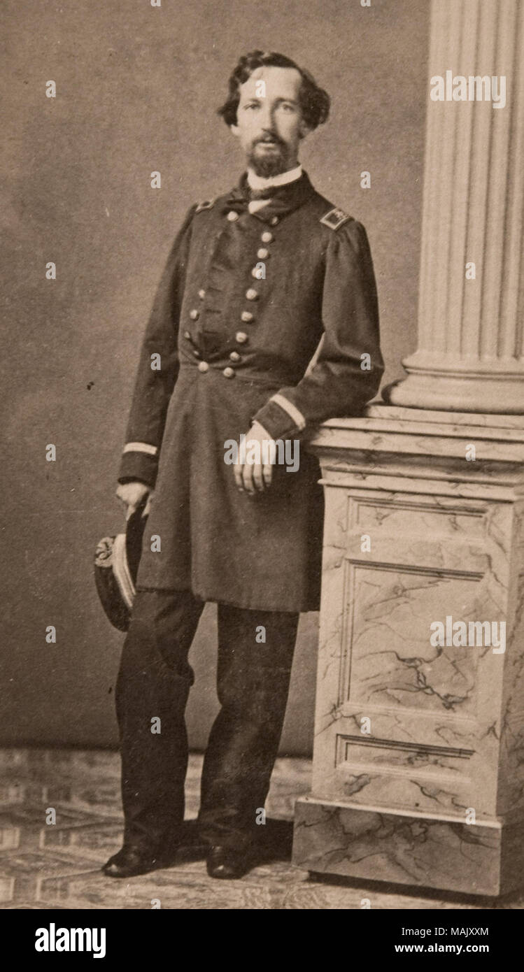 Carte de visite portrait of Joe Lewis in uniform. Full body shot with ...