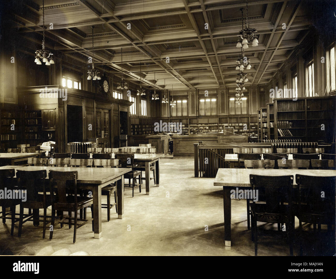 Title: View looking toward the front entrance of the reading room at ...
