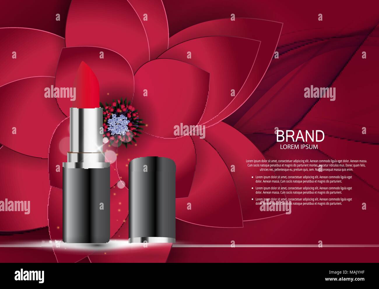 Design Cosmetics Product Lipstick Template for Ads or Magazine ...