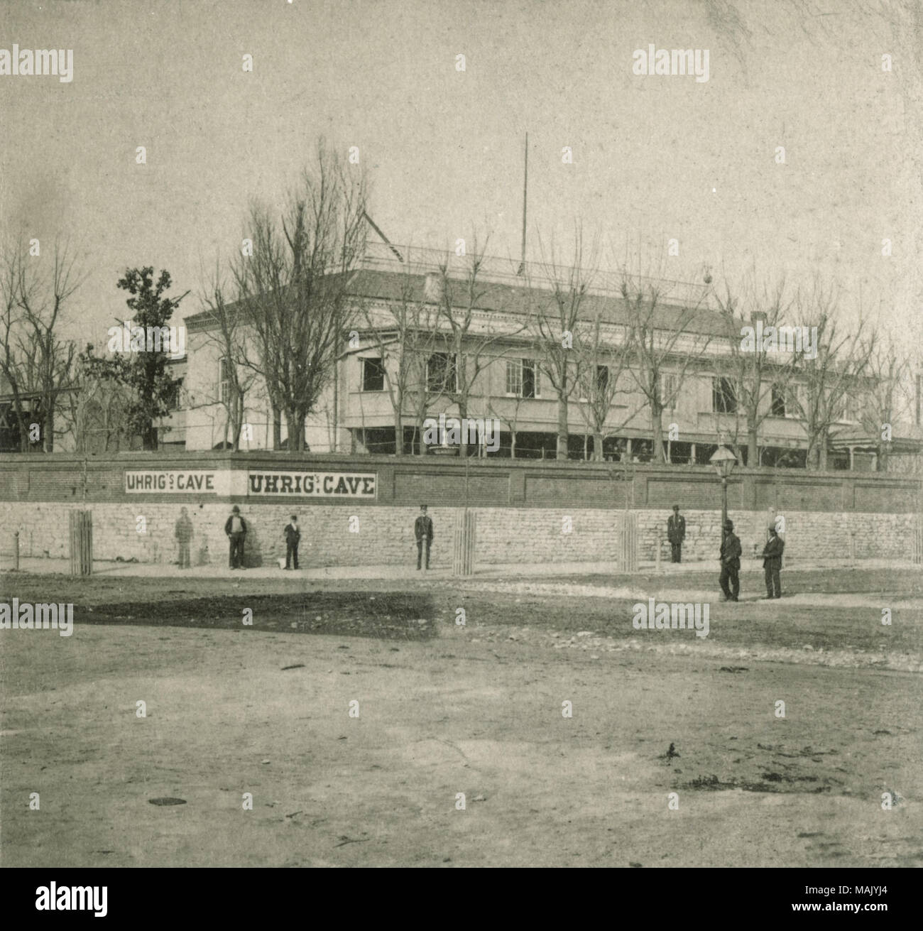 Title: Uhrig's Cave beer garden. . circa 1870. Robert Benecke Stock ...