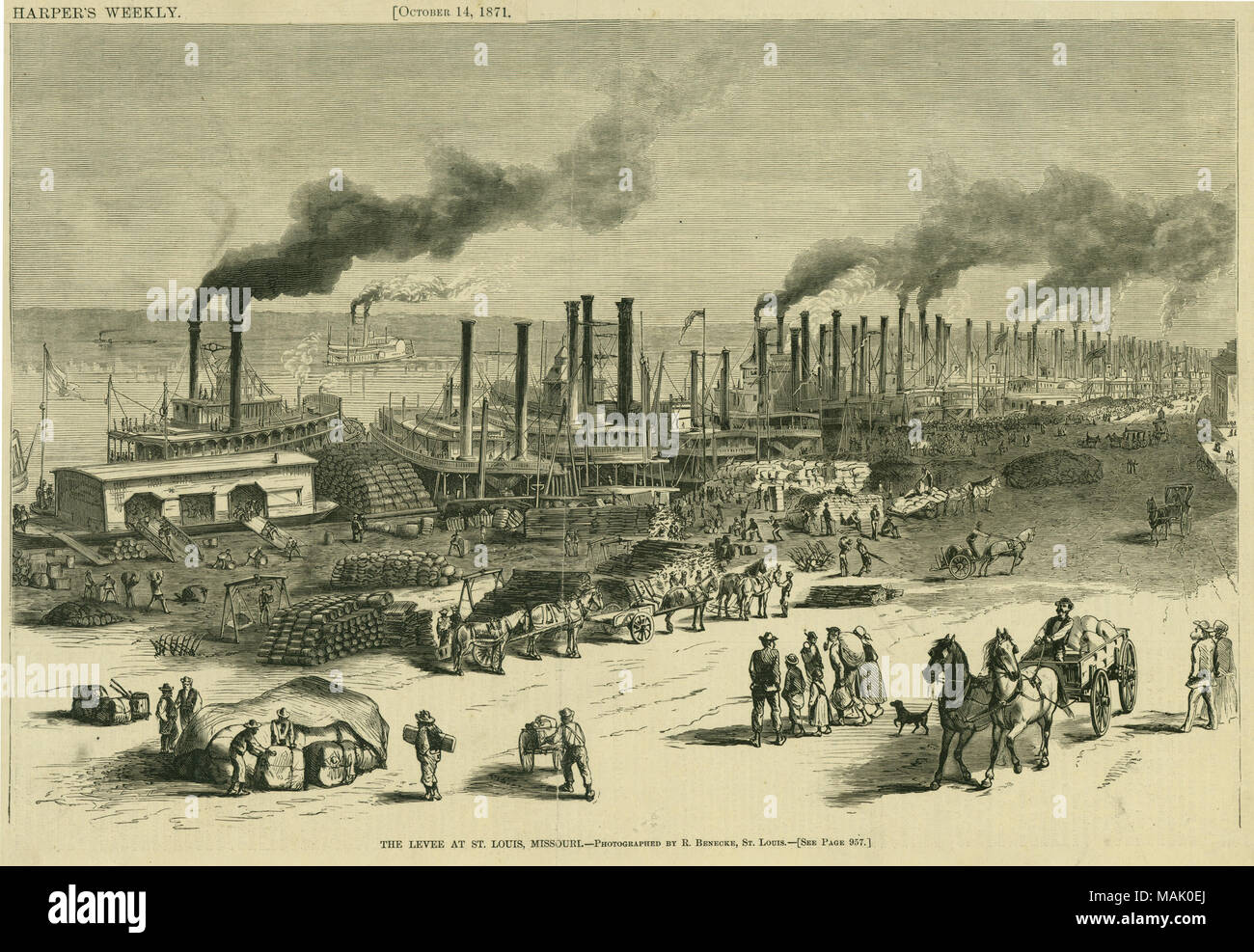 Horizontal wood engraving from Harper's Weekly, October 14, 1871 ...