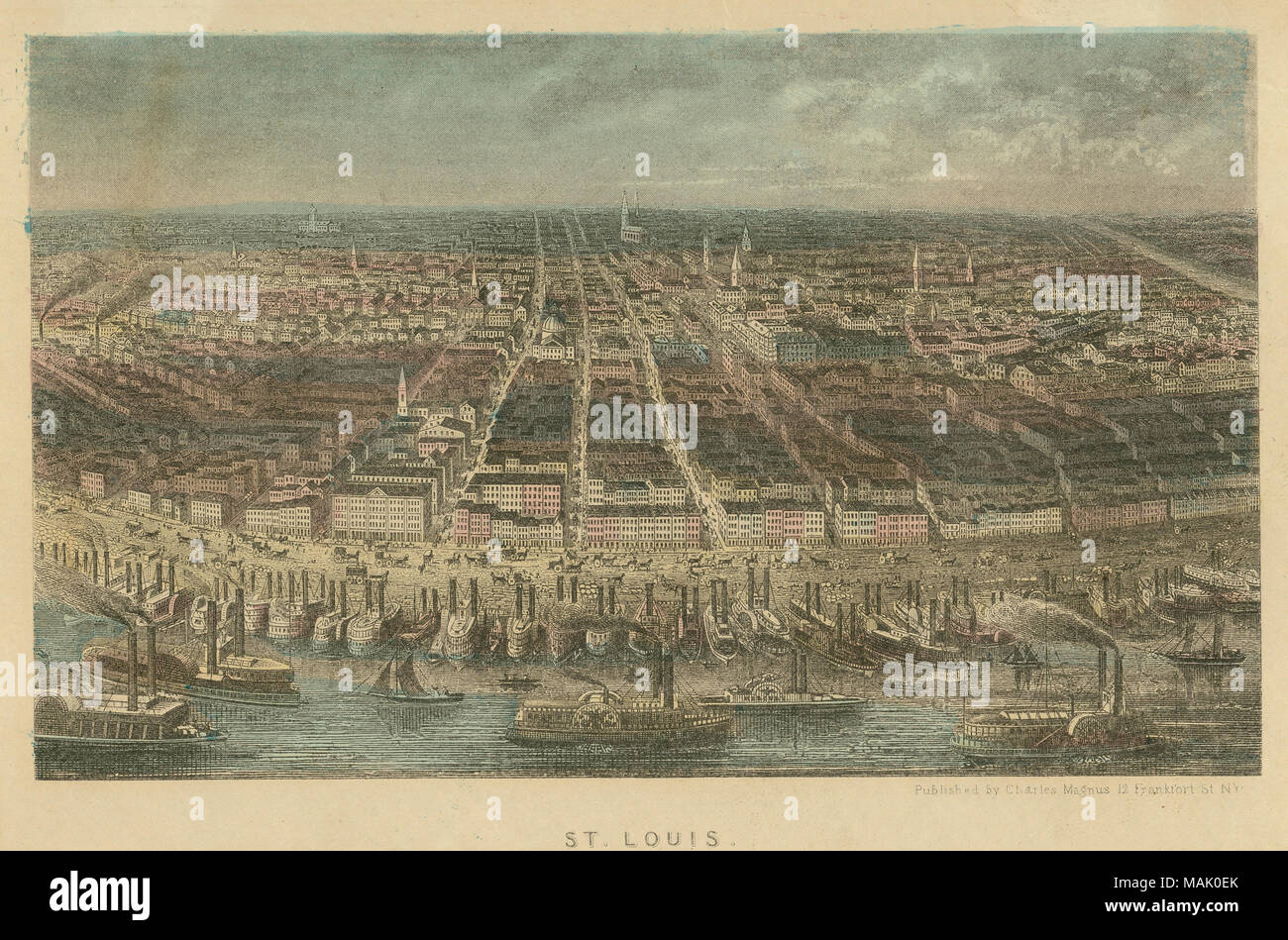 Title: St. Louis, 1853. . 1853. Charles Magnus Stock Photo - Alamy