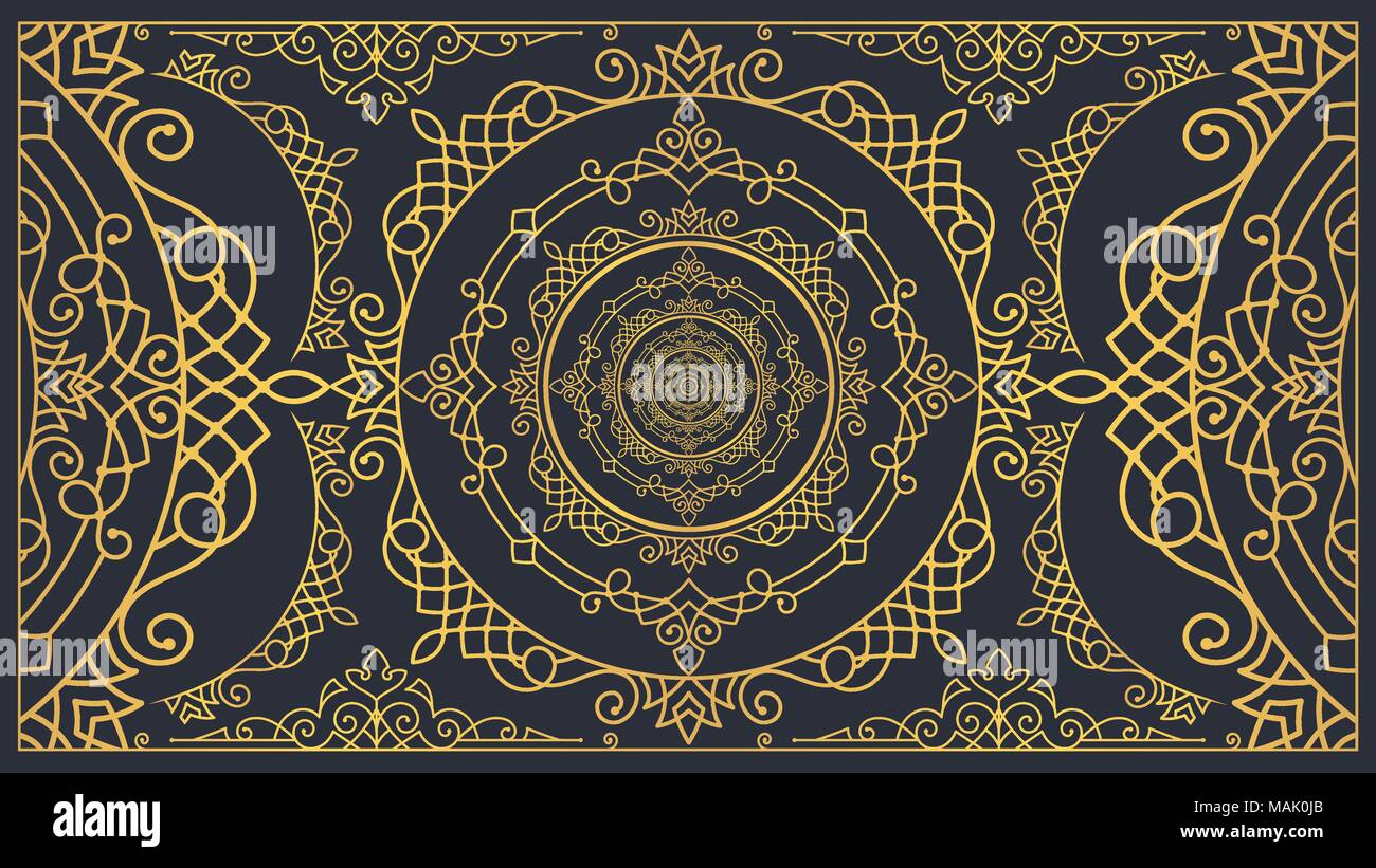 Lace patterns with golden gradient to create this beautiful structure ...