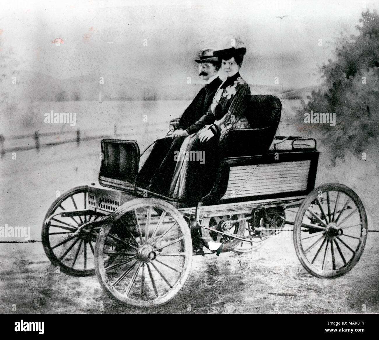 Title: 1901 automobile built by Dr. J.M. Greensfelder in Herculaneum ...