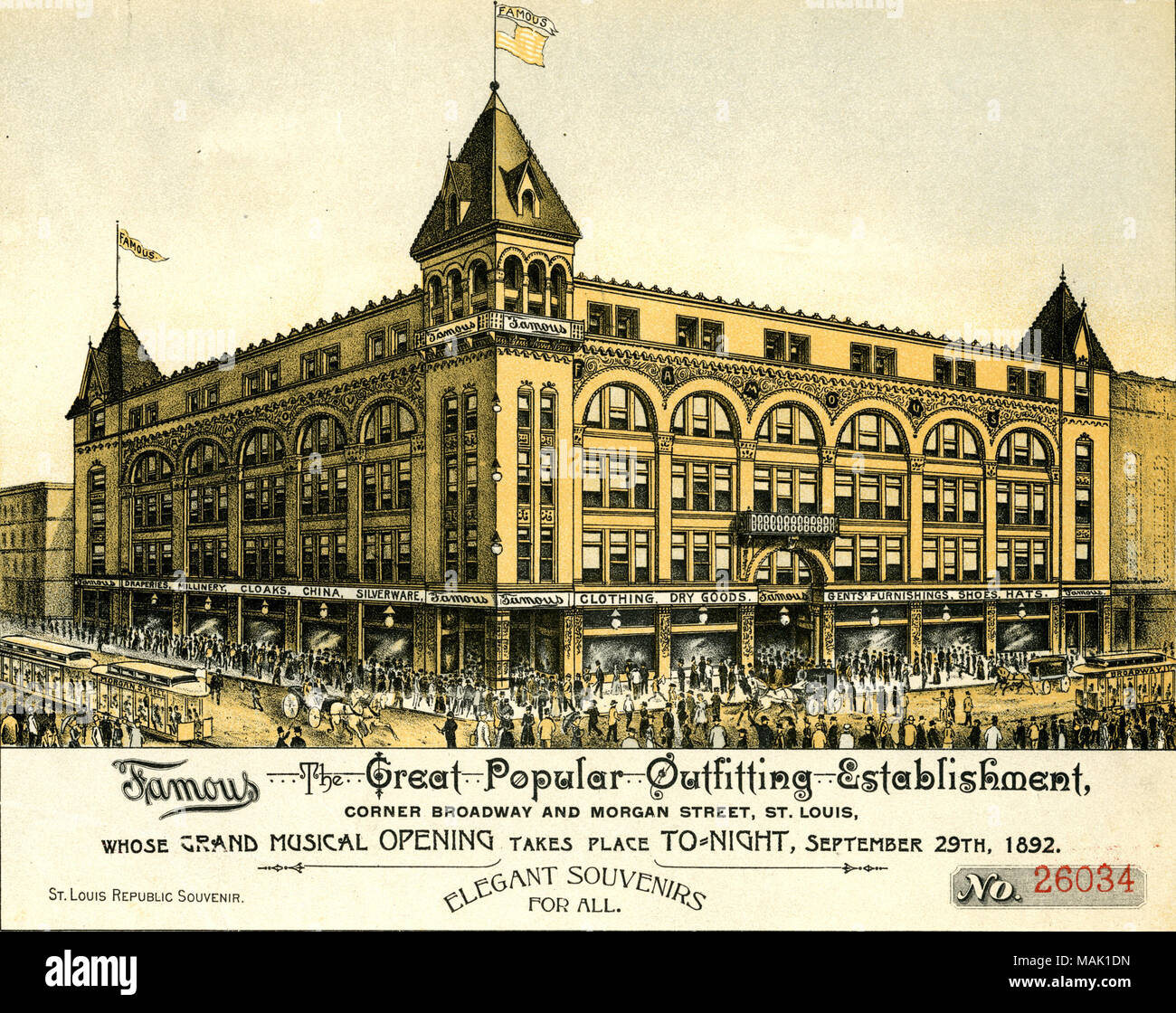 Print of the Famous Dry Goods and Clothing Company building during its ...