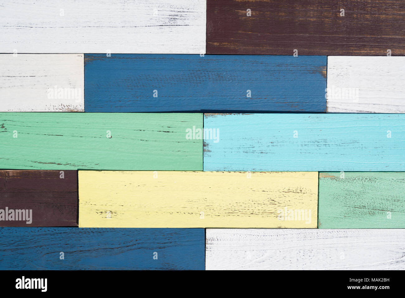 Coloured wooden planks hi-res stock photography and images - Alamy