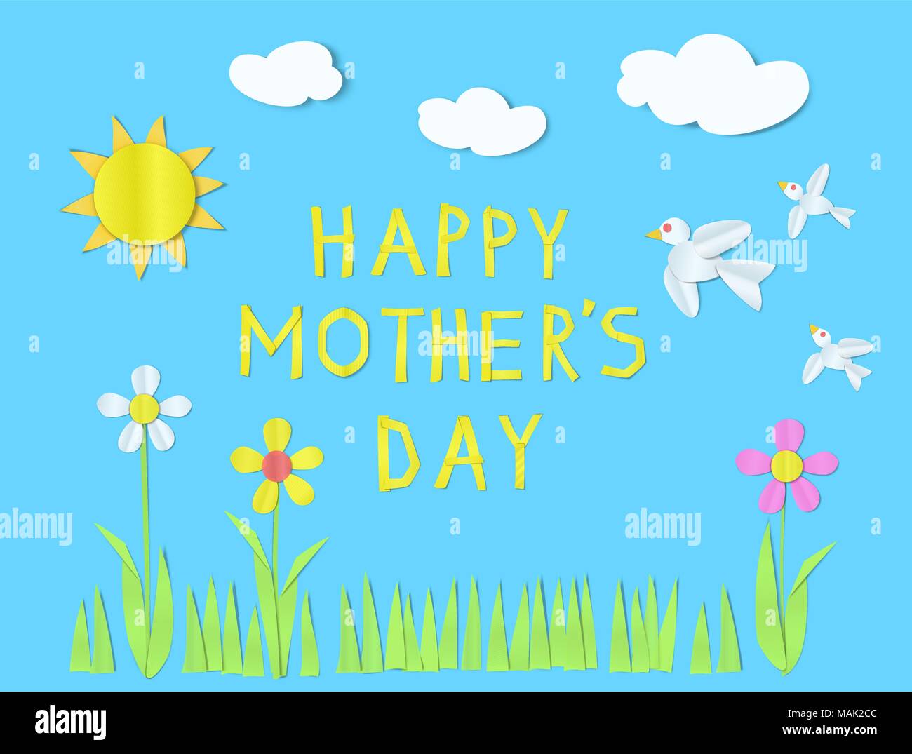 Happy Mothers Day greeting card Stock Vector Image & Art - Alamy