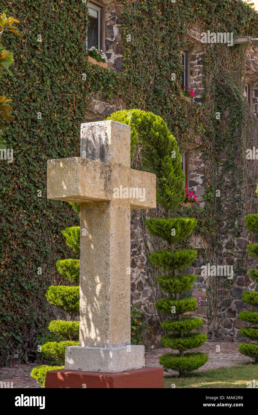 This large rock cross is pictured against the stunning background of a ...
