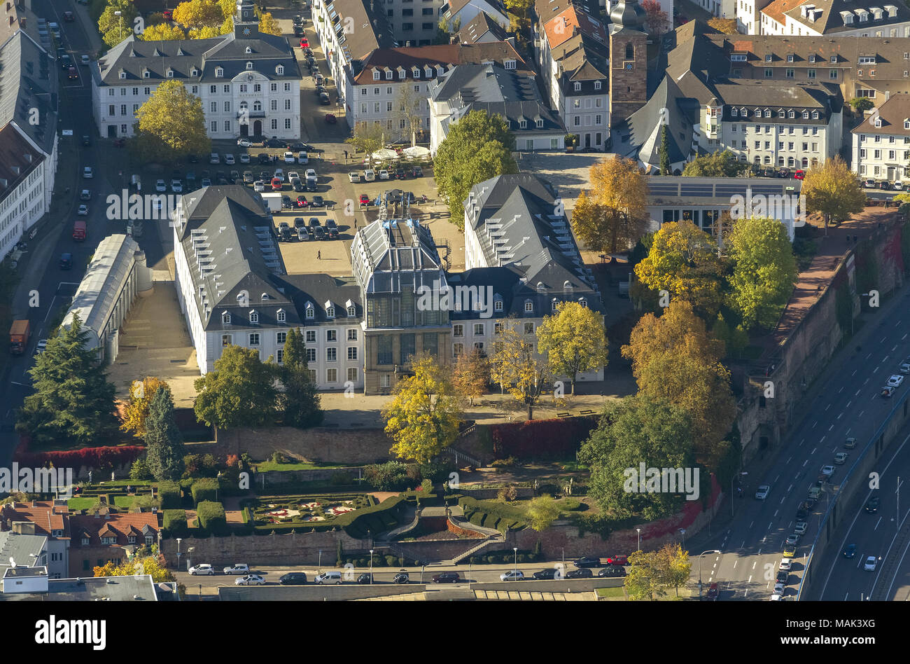 Aerial photograph, Saarbrücken Castle, Saarbrücken Castle, Saarbrücken ...