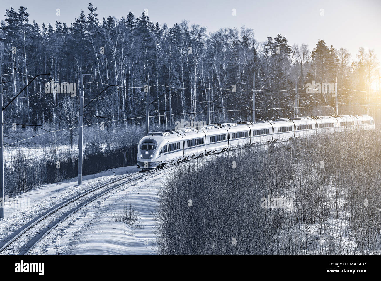Modern high-speed train Stock Photo - Alamy